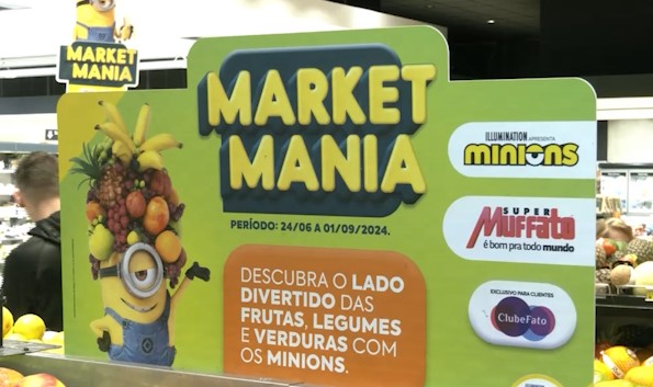 Campanha do Super Muffato inspira consumo saudável com bonecos dos Minions